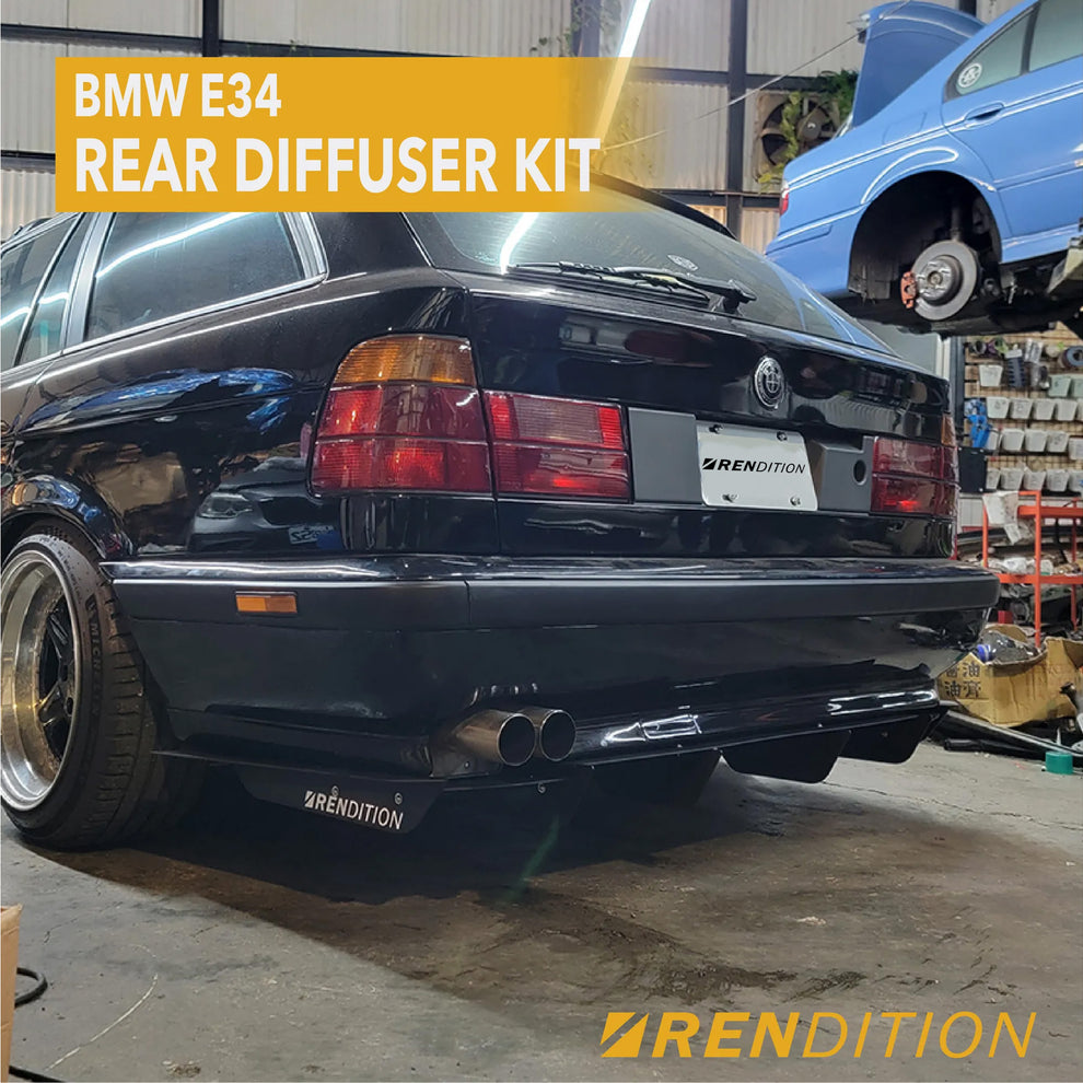 BMW E34 Rear Diffuser Kit V2 | Rendition Design – Rendition Design ...