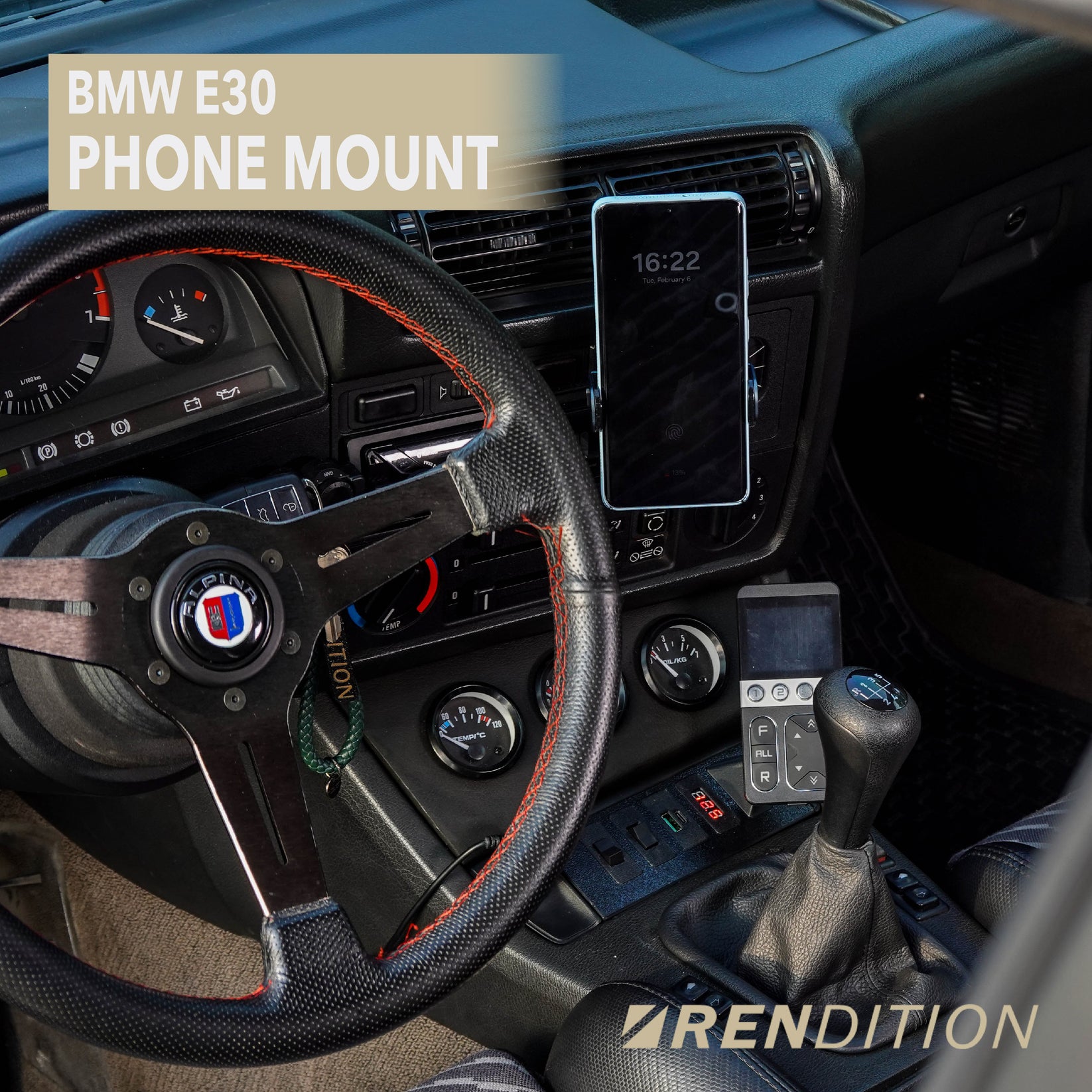 BMW E30 Phone Mount | Console Blank Slot Install | Auto-Grab, Magnetic ...
