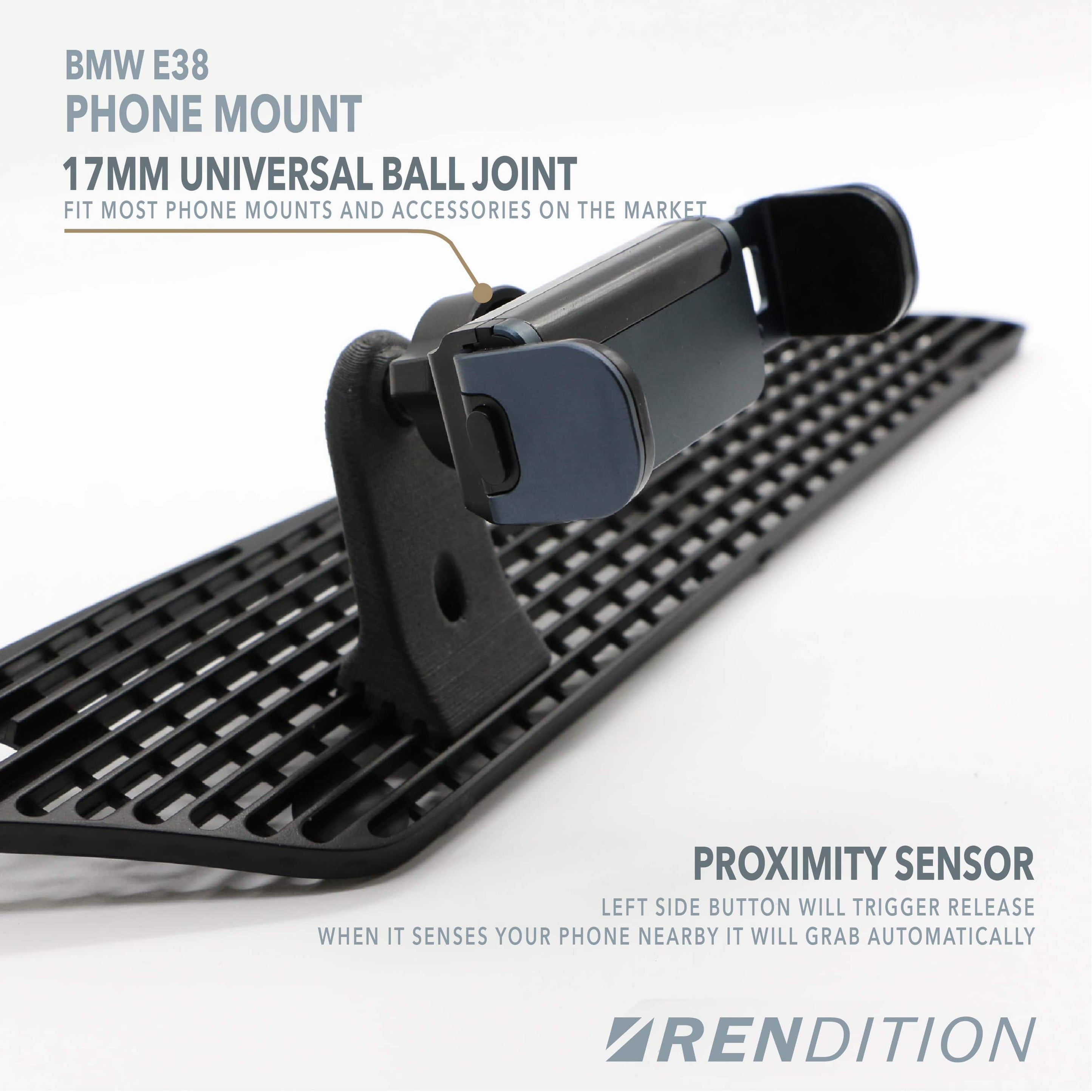 BMW E38 Phone Mount | No More Blockage of AC Vents – Rendition Design ...