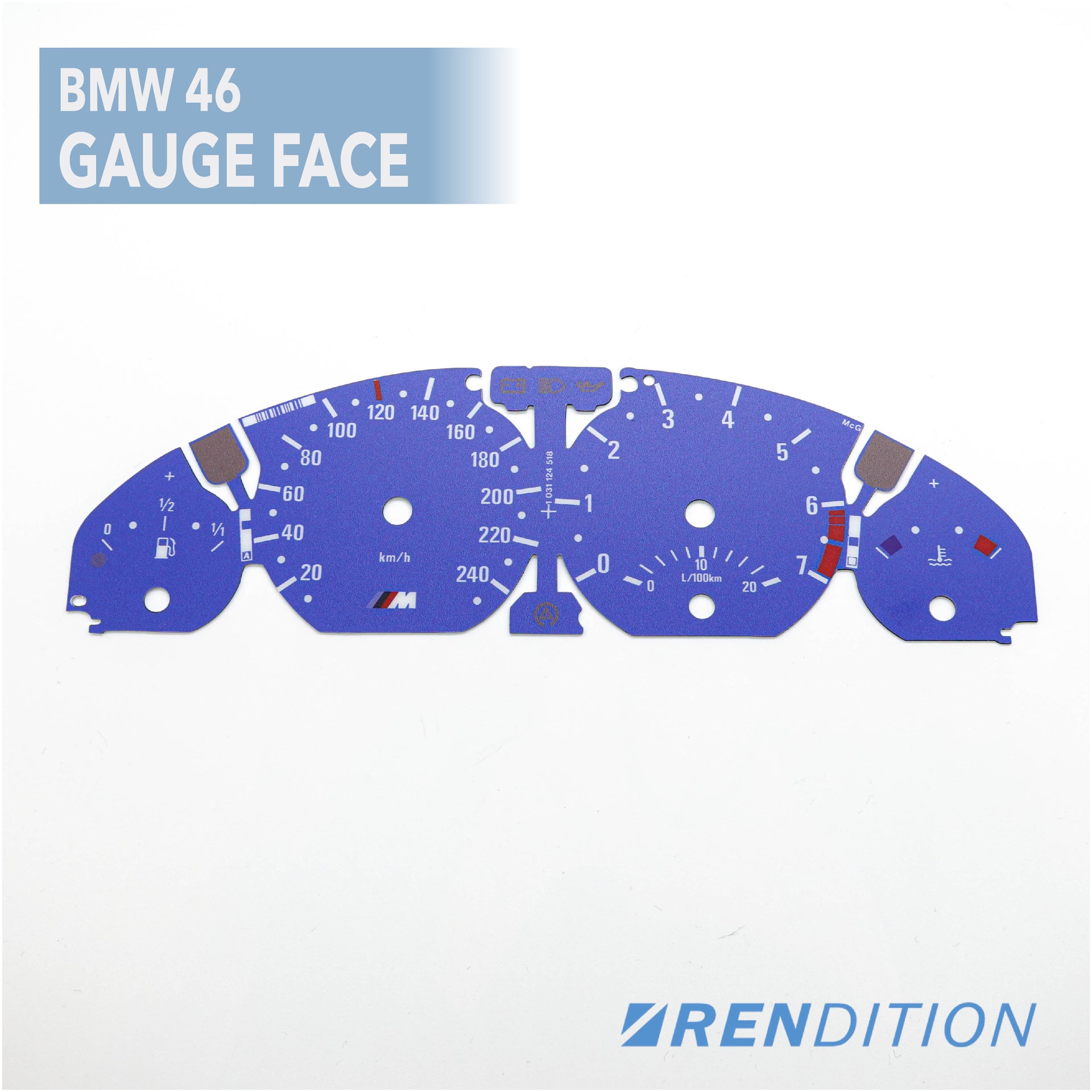BMW E46 Gauge Face Overlay | Custom Cluster Replacement – Rendition ...